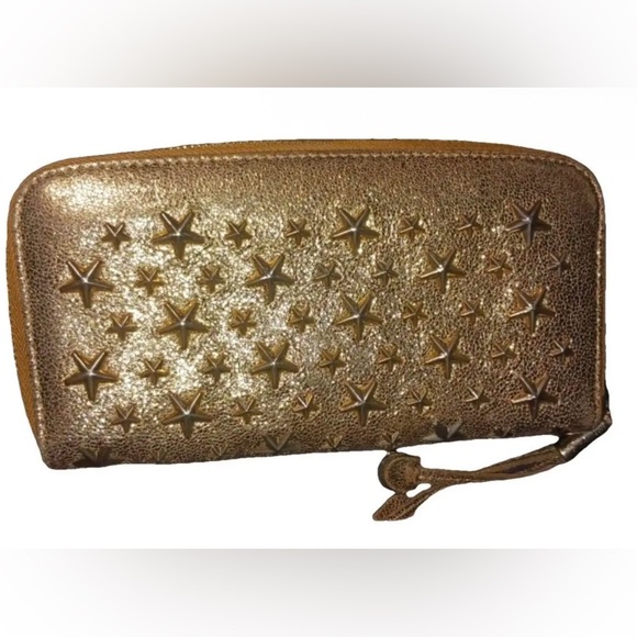 Jimmy Choo | Bags | Jimmy Choo Gold Starstudded Wallet | Poshmark